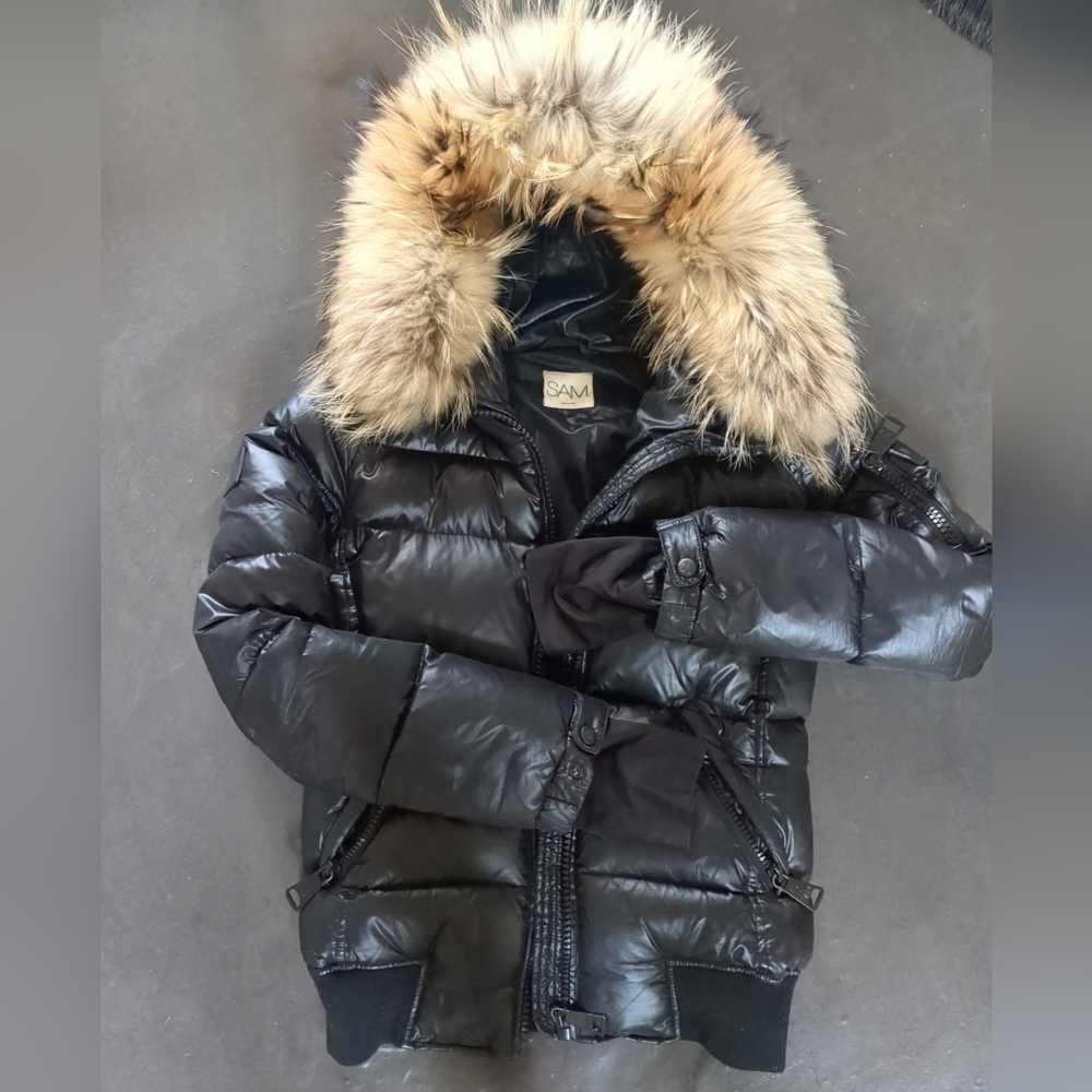 Sam Down Real Fur Small Skyler Down Jacket - Gem